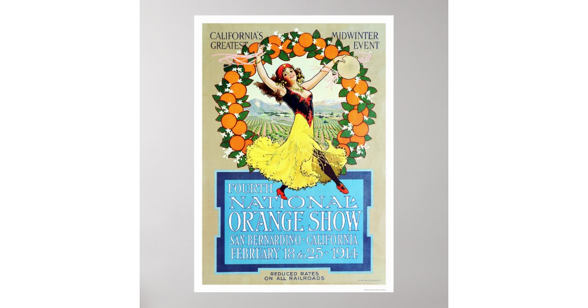 4th National Orange Show 1914 Poster | Zazzle