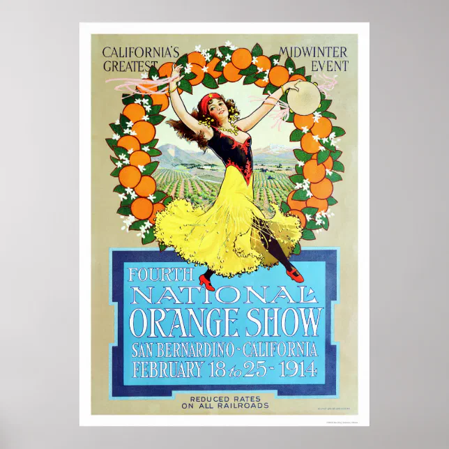 4th National Orange Show 1914 Poster | Zazzle