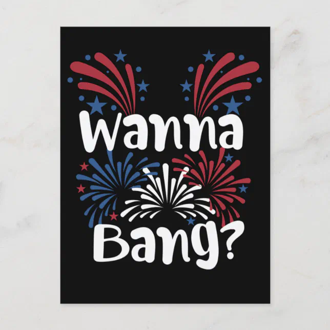 4th of July Adult Humor Men Fireworks Joke Postcard | Zazzle