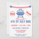 4th Of July BBQ Burger Hotdog Cookout Modern Invitation | Zazzle
