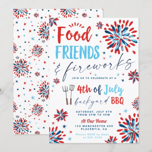 4th of July BBQ Neighborhood Block Party Invitation | Zazzle