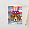 4th of July Beagle Postcard | Zazzle