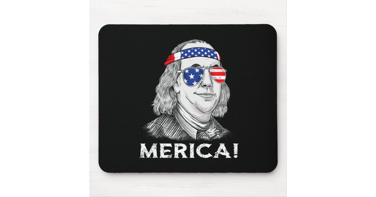4th Of July Ben Franklin Merica USA Boys Girls Kid Mouse Pad | Zazzle