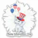 4th Of July Cute elephant Happy freedom Usa Flag Sticker | Zazzle
