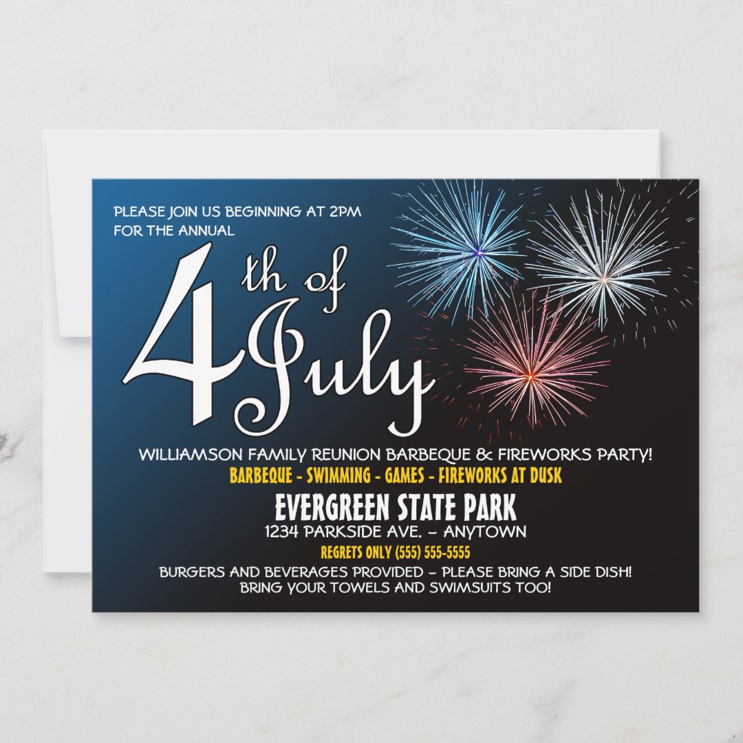 4th of July Family Reunion Invitation | Zazzle