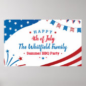4th of July Family Summer Annual BBQ Party Poster | Zazzle