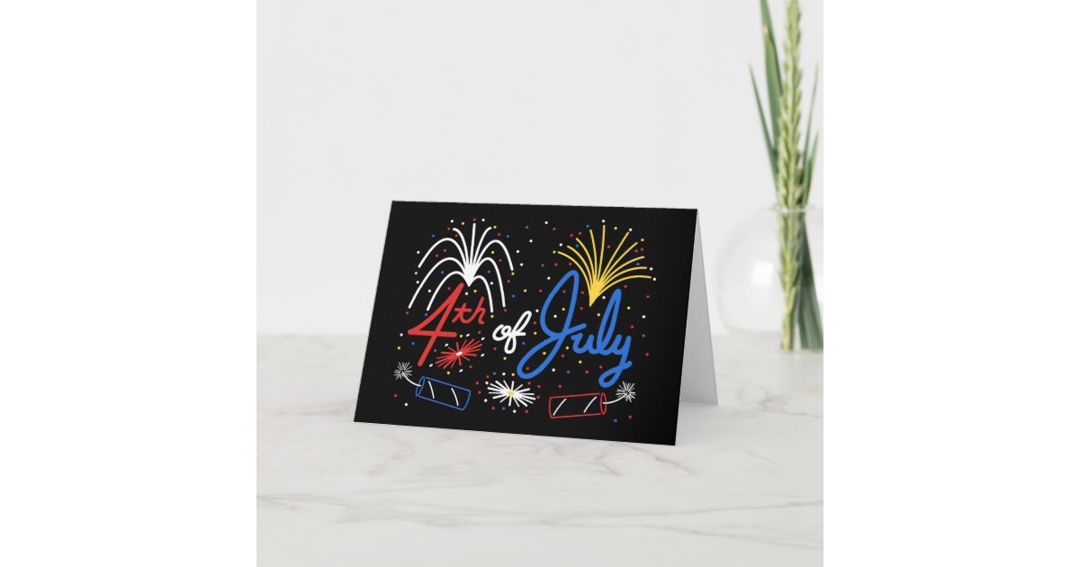 4th of July Fireworks card | Zazzle