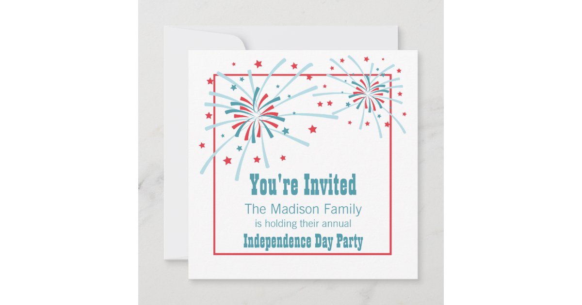 4th of July Fireworks Party Invitation | Zazzle