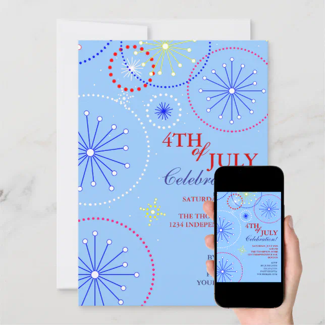 4th of July Fireworks Party Invitation | Zazzle