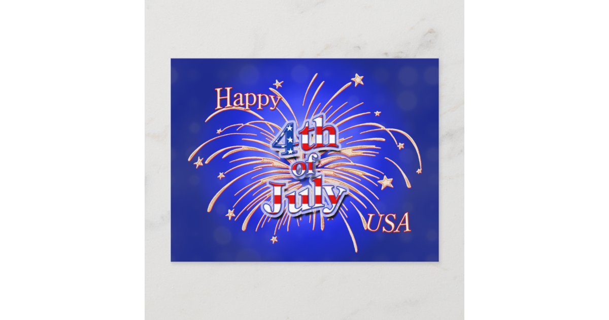 4th of July Fireworks Postcard | Zazzle