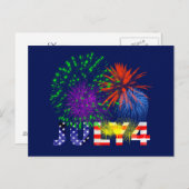 4th of July Fireworks Postcard | Zazzle
