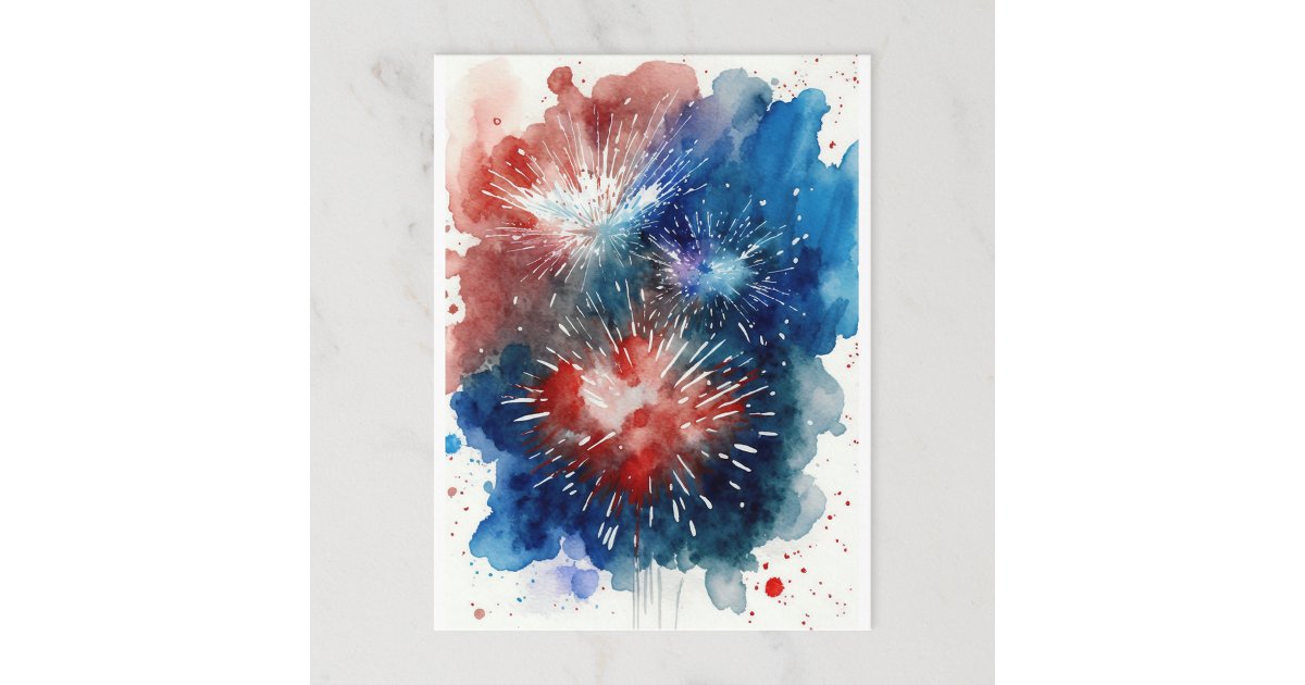 4th of July Fireworks Postcard | Zazzle