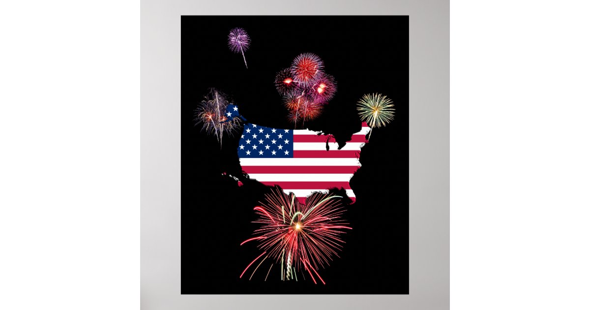 4th of July Fireworks Poster | Zazzle