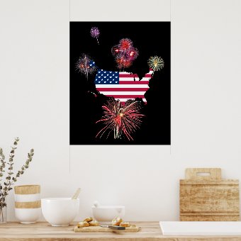 4th of July Fireworks Poster | Zazzle