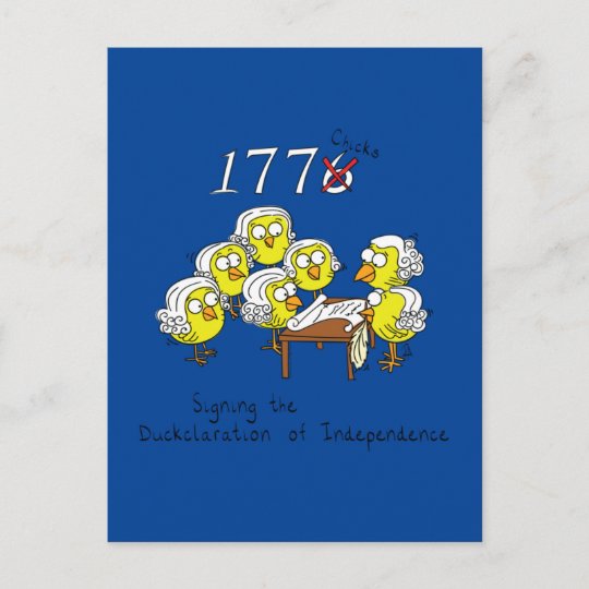 4th of July Funny Declaration of Independence Postcard | Zazzle.com