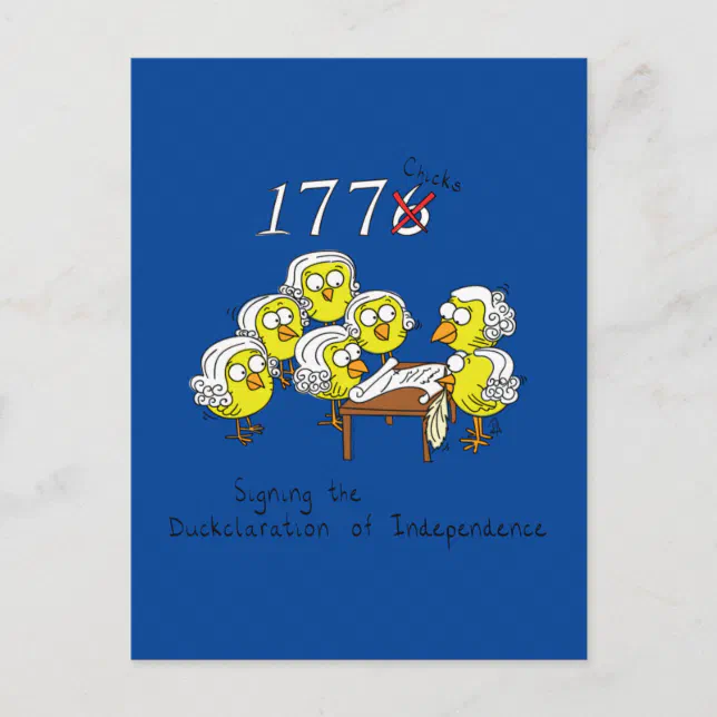 4th of July Funny Declaration of Independence Postcard | Zazzle
