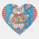 4TH OF JULY HOOT OWL, BIRD STICKERS Heart *Sheet | Zazzle