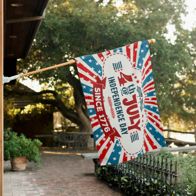 4th of July House Flag | Zazzle