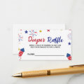 4th of July Independence Baby Shower Diaper Raffle Enclosure Card | Zazzle