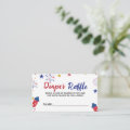 4th of July Independence Baby Shower Diaper Raffle Enclosure Card | Zazzle