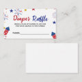 4th of July Independence Baby Shower Diaper Raffle Enclosure Card | Zazzle