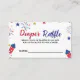 4th of July Independence Baby Shower Diaper Raffle Enclosure Card | Zazzle