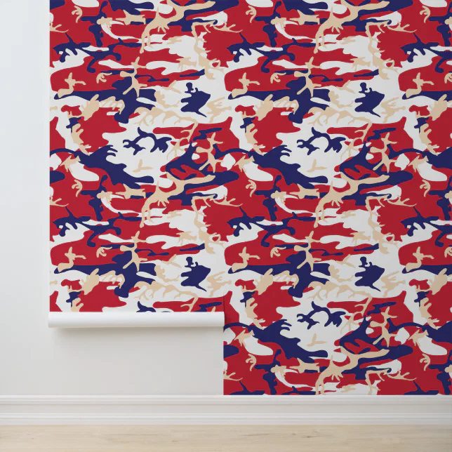 4th of July, Independence day, Camouflage Beige Wallpaper | Zazzle