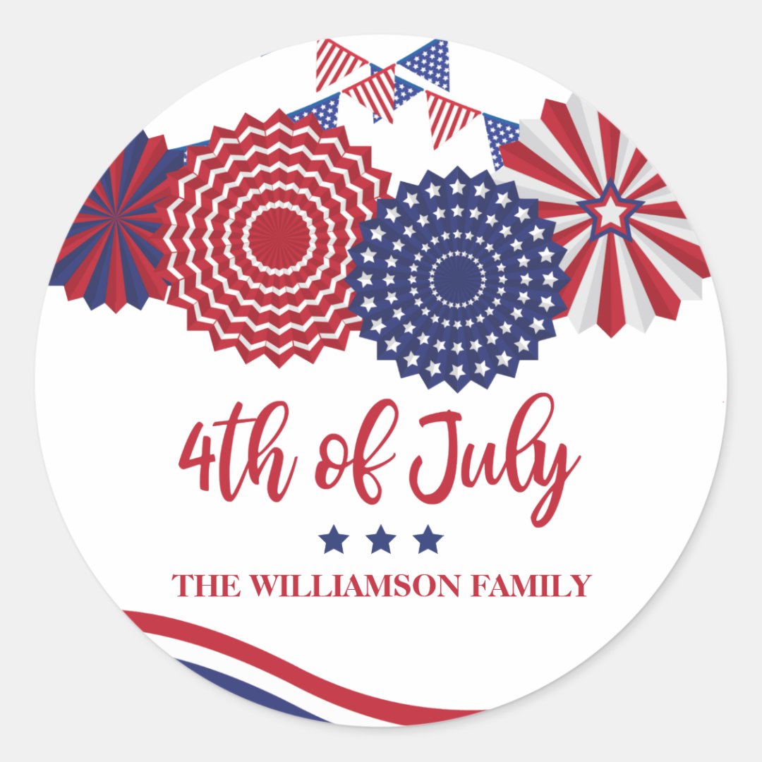 4th of July Independence Day Party Stickers | Zazzle