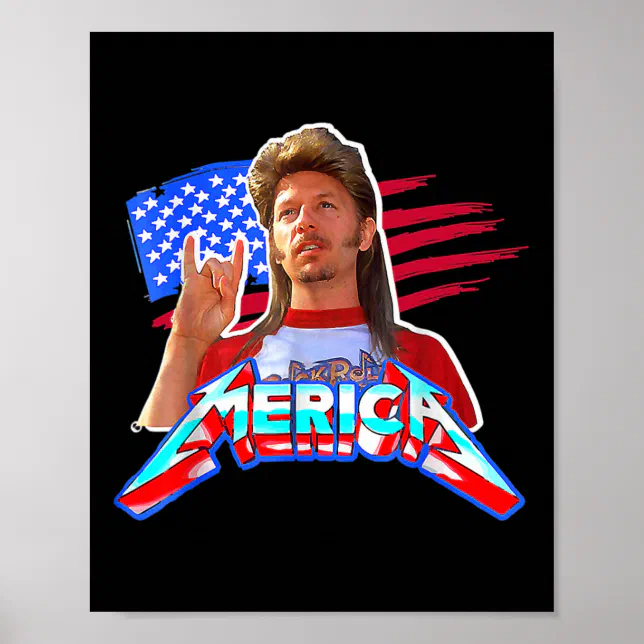 4th Of July Merica Funny With Vintage Name Joe Lov Poster | Zazzle
