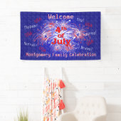 4th of July Party Fireworks Welcome Banner | Zazzle