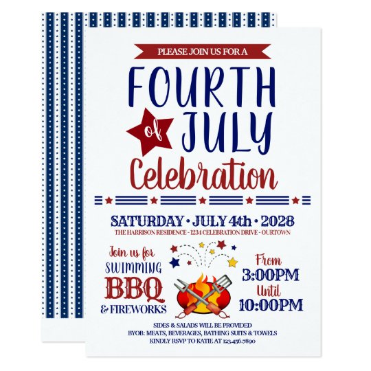 4th of July Party Invitation | Zazzle.com