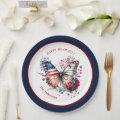 4th of July Patriotic Independence Day Name Paper Plates | Zazzle