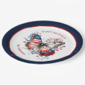 4th of July Patriotic Independence Day Name Paper Plates | Zazzle