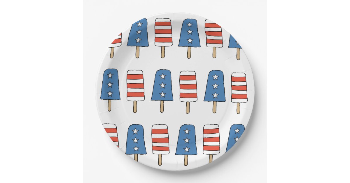 4th of July Popsicles 4th of July Independence Day Paper Plates | Zazzle