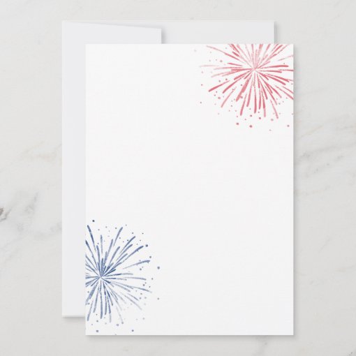 4th of July Red White Blue Annual Patriotic Party Invitation | Zazzle