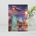 4th of July Statue of Liberty Rocket USA 250th Invitation | Zazzle