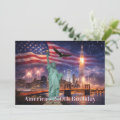 4th of July USA 250th Statue of Liberty Rocket Invitation | Zazzle