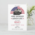 4WD Off Road Adventure 4x4 Automotive Birthday Invitation | Zazzle