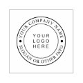 4x5 Circle Business Logo Custom Rubber Stamp | Zazzle