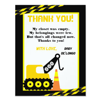 Construction Thank You Cards - Greeting & Photo Cards | Zazzle
