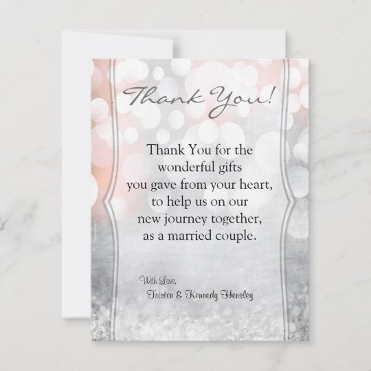 4x5 FLAT Thank You Card Glitz Pink Sparkles | Zazzle.com