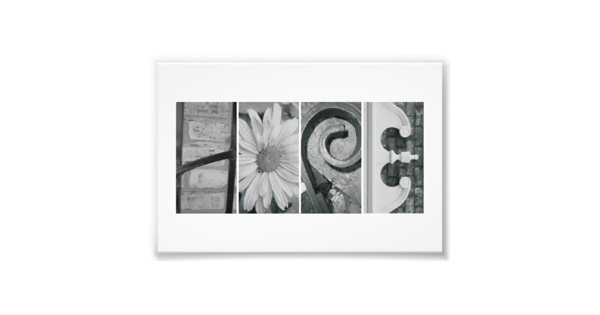 4x6 Alphabet Letter Photography Print Hope | Zazzle