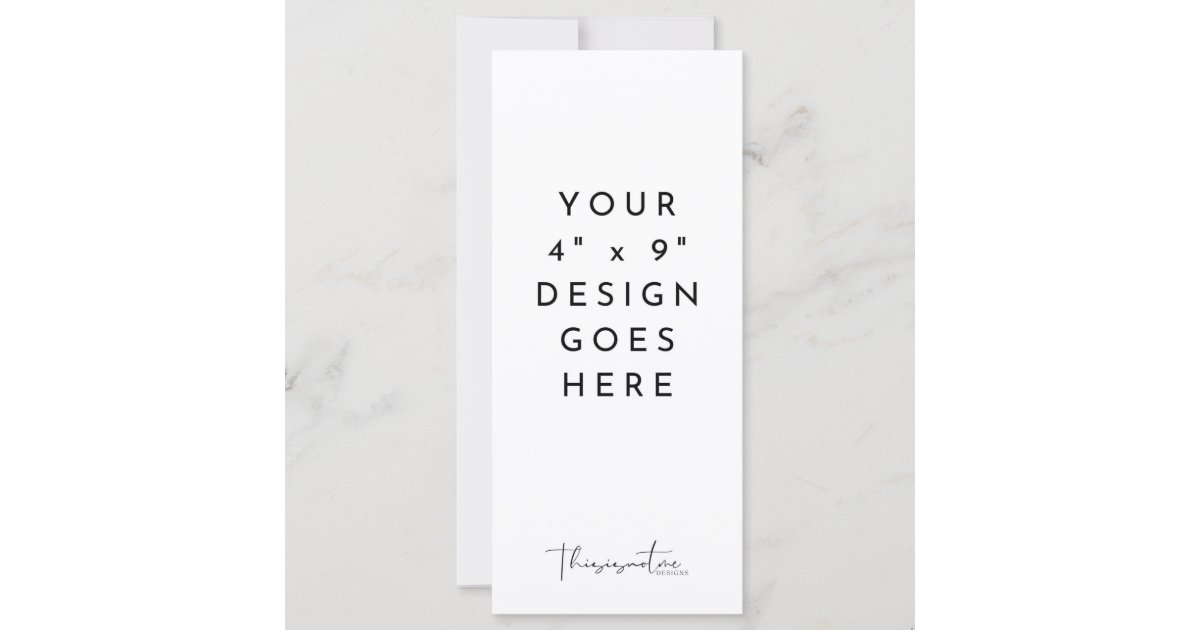 4x9" Program Menu Template | Zazzle
