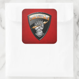 [500] Forward Observer (FIST) [Emblem] Square Sticker | Zazzle
