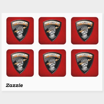 [500] Forward Observer (FIST) [Emblem] Square Sticker | Zazzle