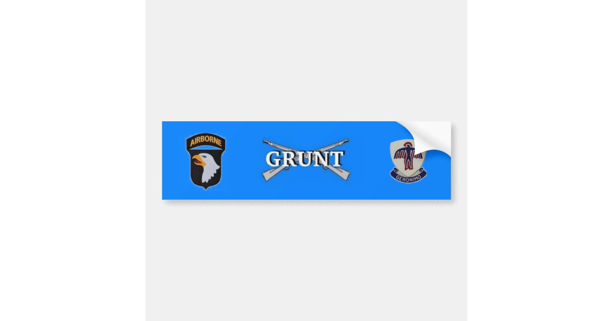 501st Infantry GRUNT Bumper Sticker | Zazzle