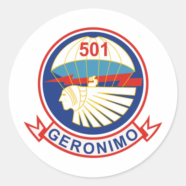 501st Parachute Infantry Regiment (PIR) Insignia Classic Round Sticker ...
