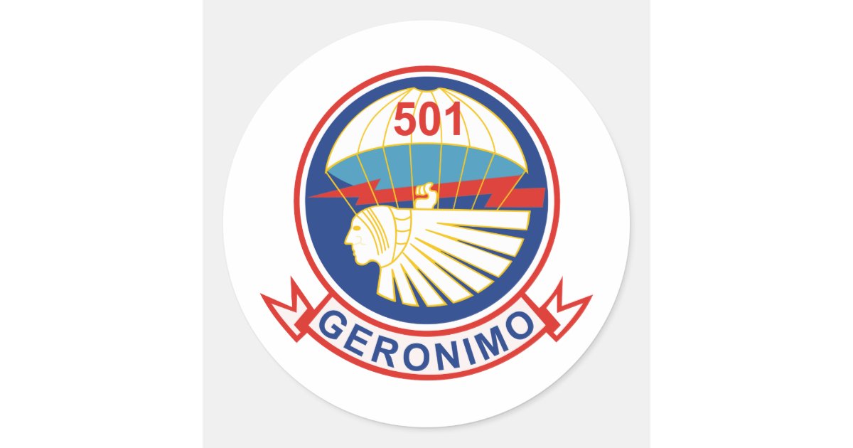 501st Parachute Infantry Regiment (PIR) Insignia Classic Round Sticker ...