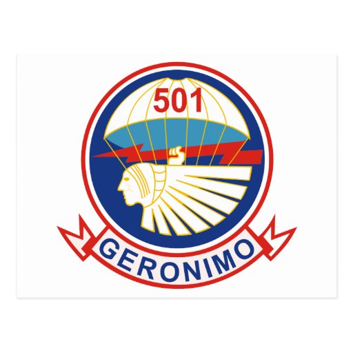 501st Parachute Infantry Regiment (PIR) Insignia Postcard | Zazzle