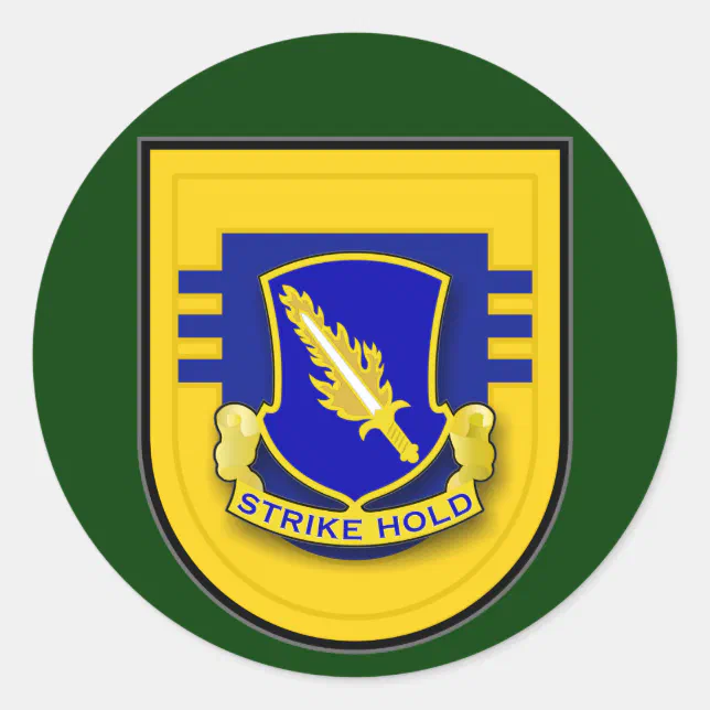 504th Infantry Regiment - 3d Battalion Flash Classic Round Sticker | Zazzle